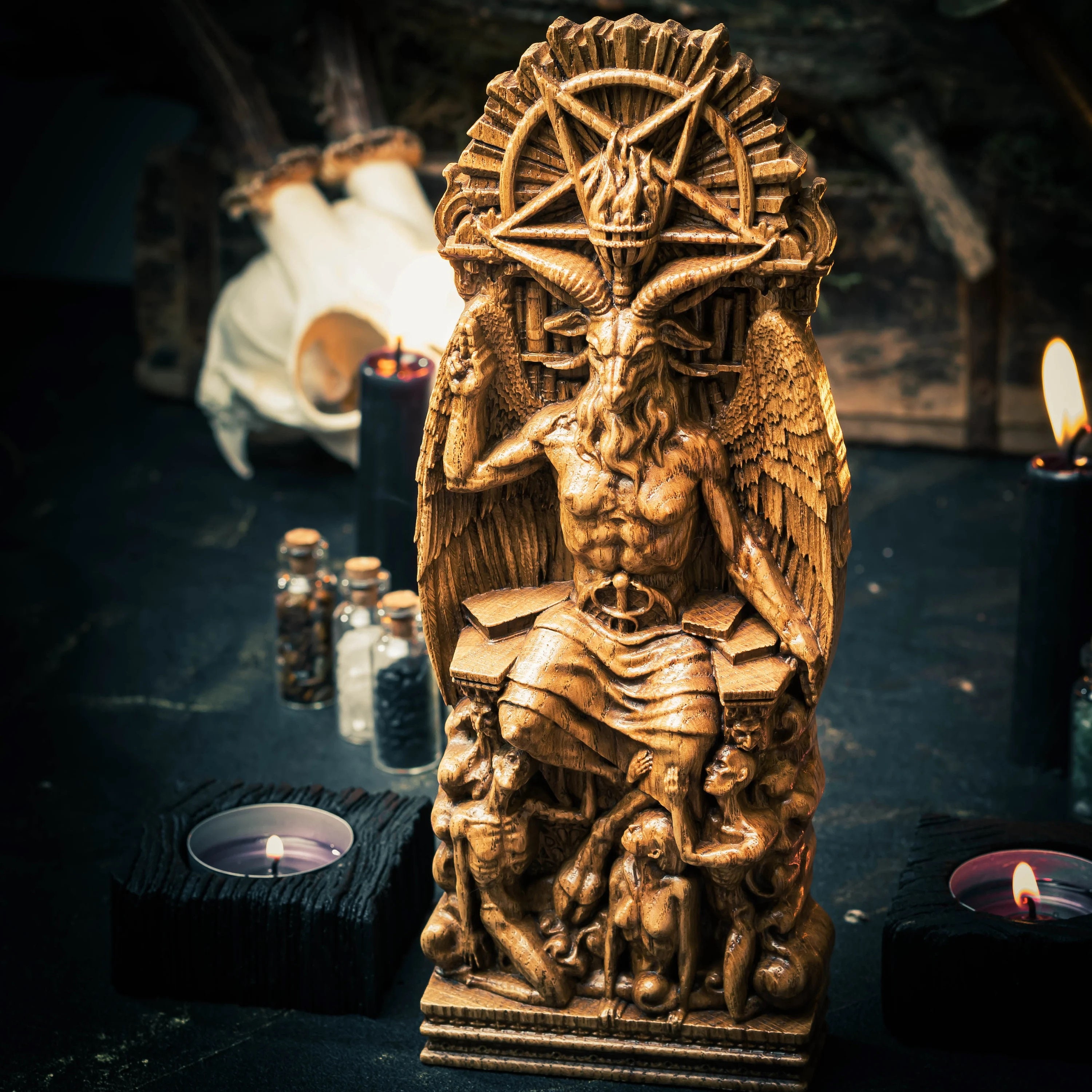 Baphomet Statue Home Altar for Wicca and Occult Enthusiasts - Etsy Canada