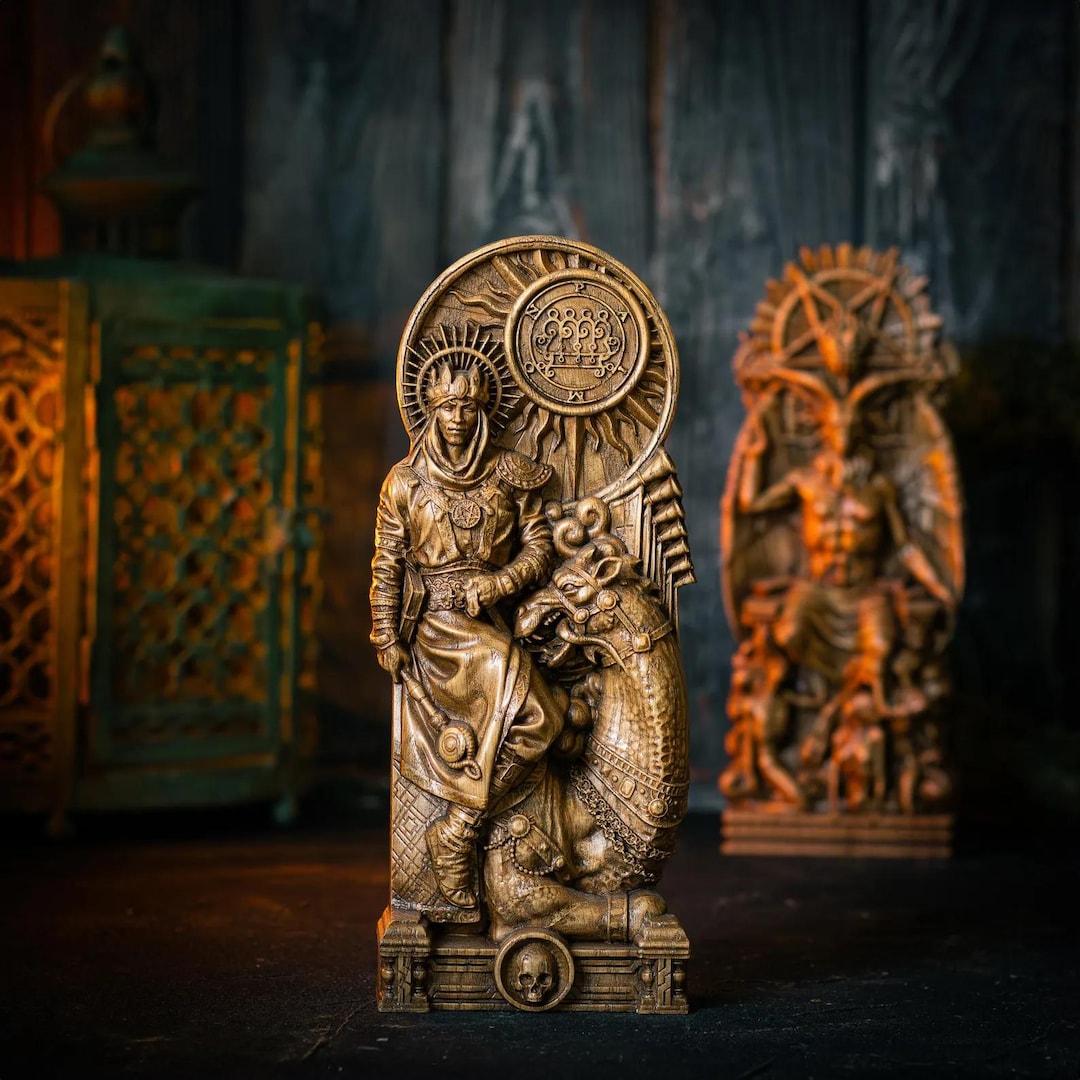 King Paimon Statue Ars Goetia Demon Lucifer Right Hand Demonology - Etsy