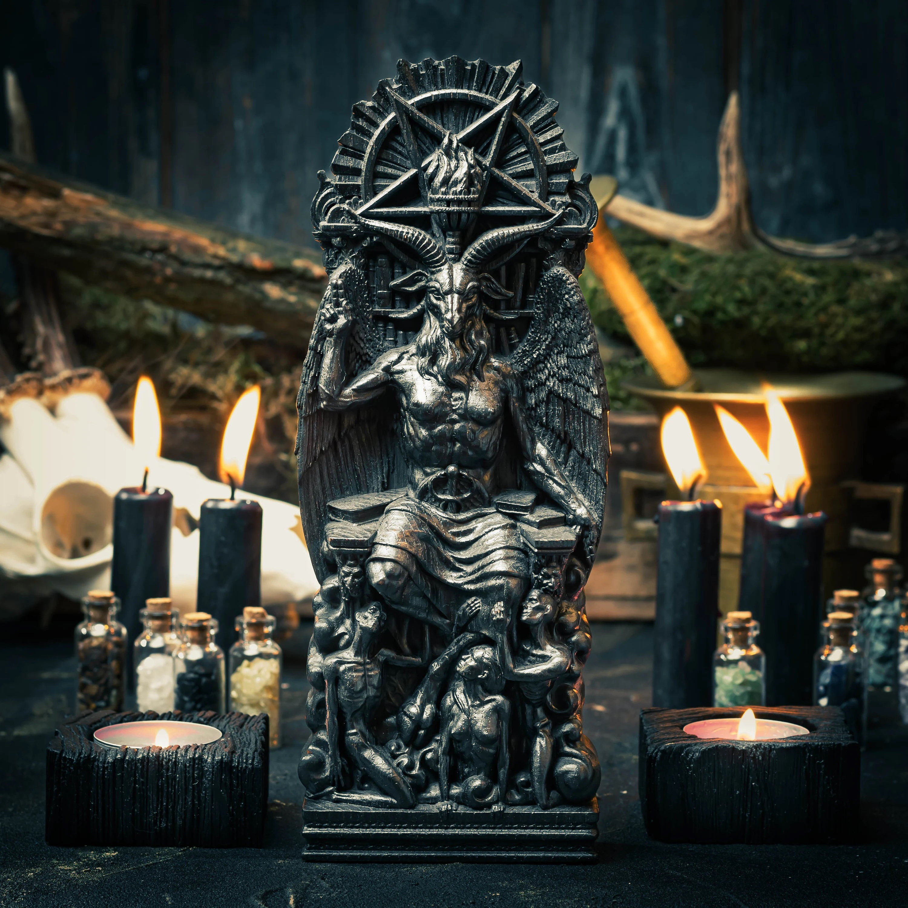 Baphomet Statue Home Altar for Wicca and Occult Enthusiasts - Etsy Canada