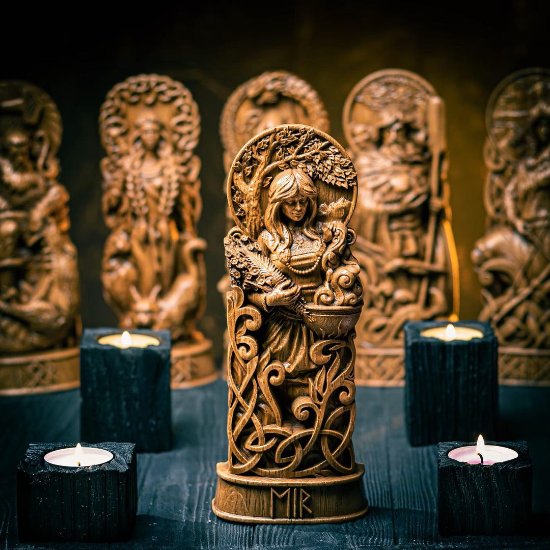 Eir, Goddess Statue, Norse Pagan Altar Statue, Asatru Heathen God ...