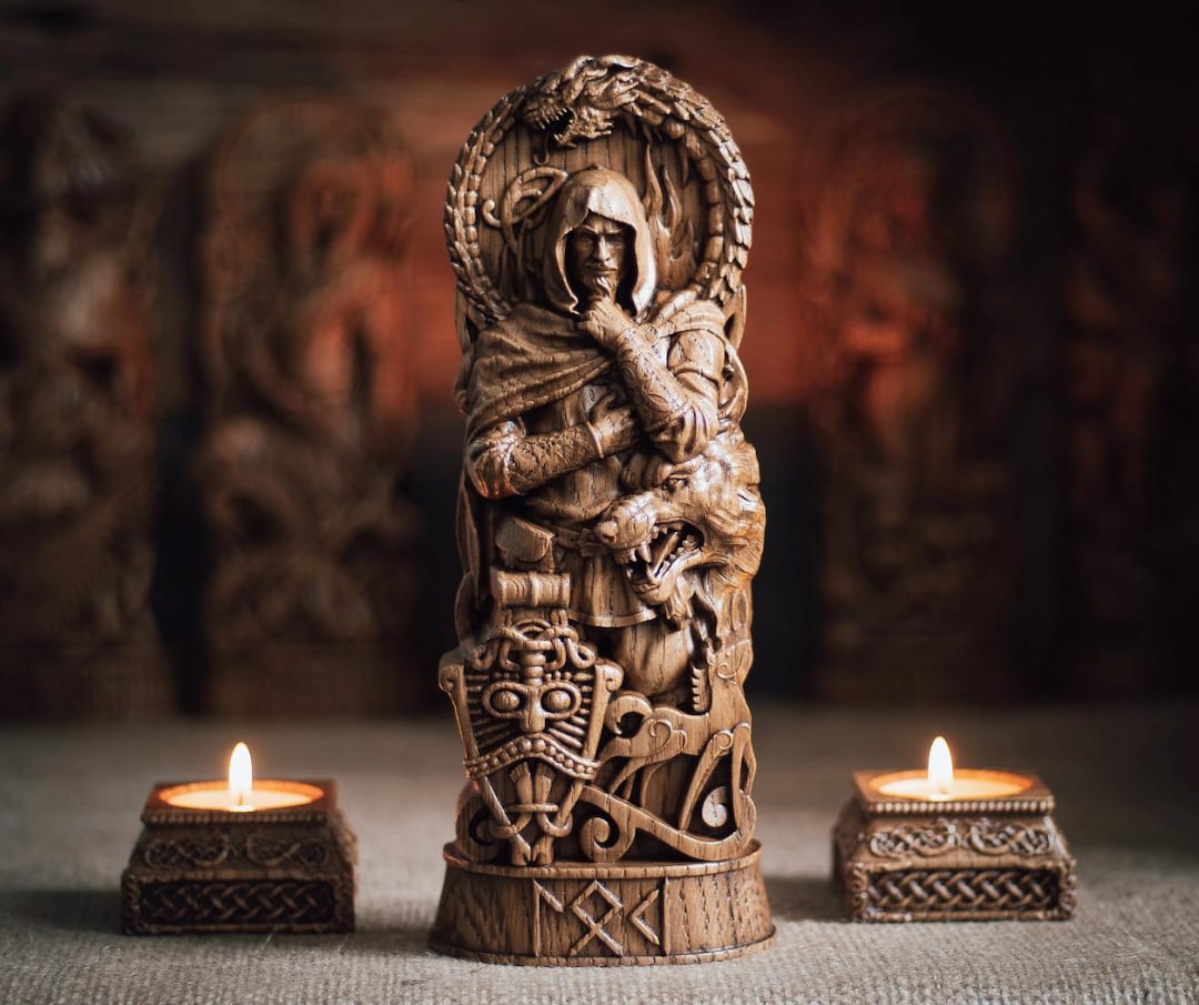 Loki, Wood, Norse Pantheon, Viking Pagan Asatru Heathen God and Goddess ...