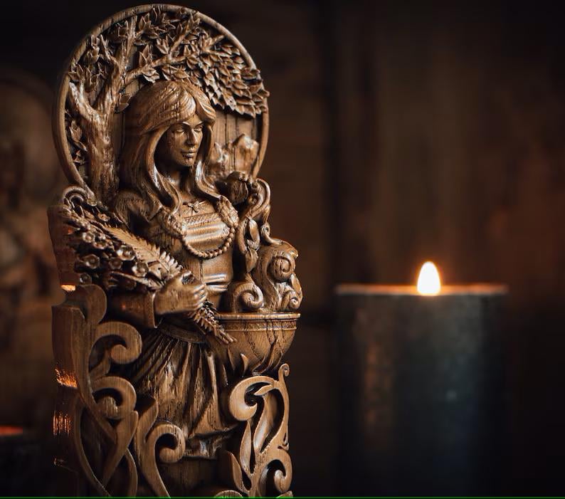 Eir, Goddess Statue, Norse Pagan Altar Statue, Asatru Heathen God ...