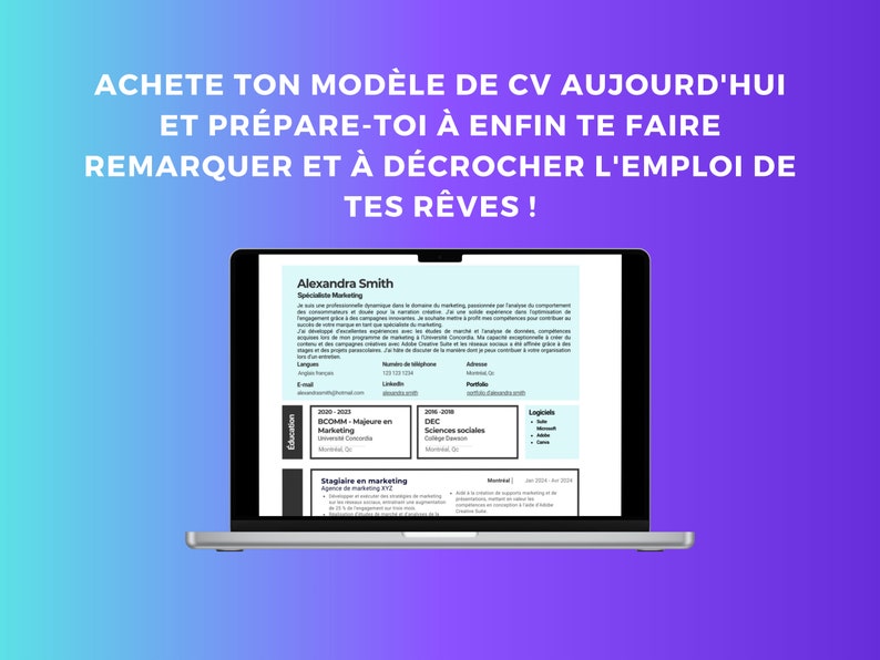Modèle De Cv, Modèle De CV Professionnel Moderne, CV Créatif, Modèle De ...
