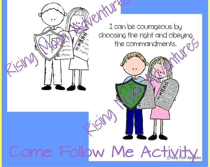 Courageous Coloring Page and Colored Display Page Download - Etsy