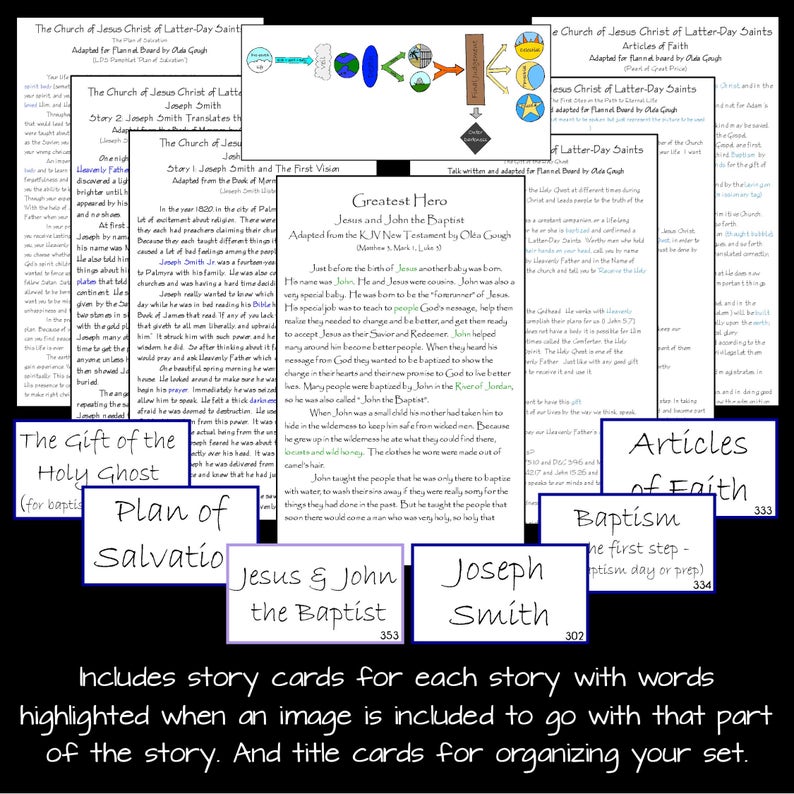 LDS Baptism and Missionary Bundle Download With Stories for ...