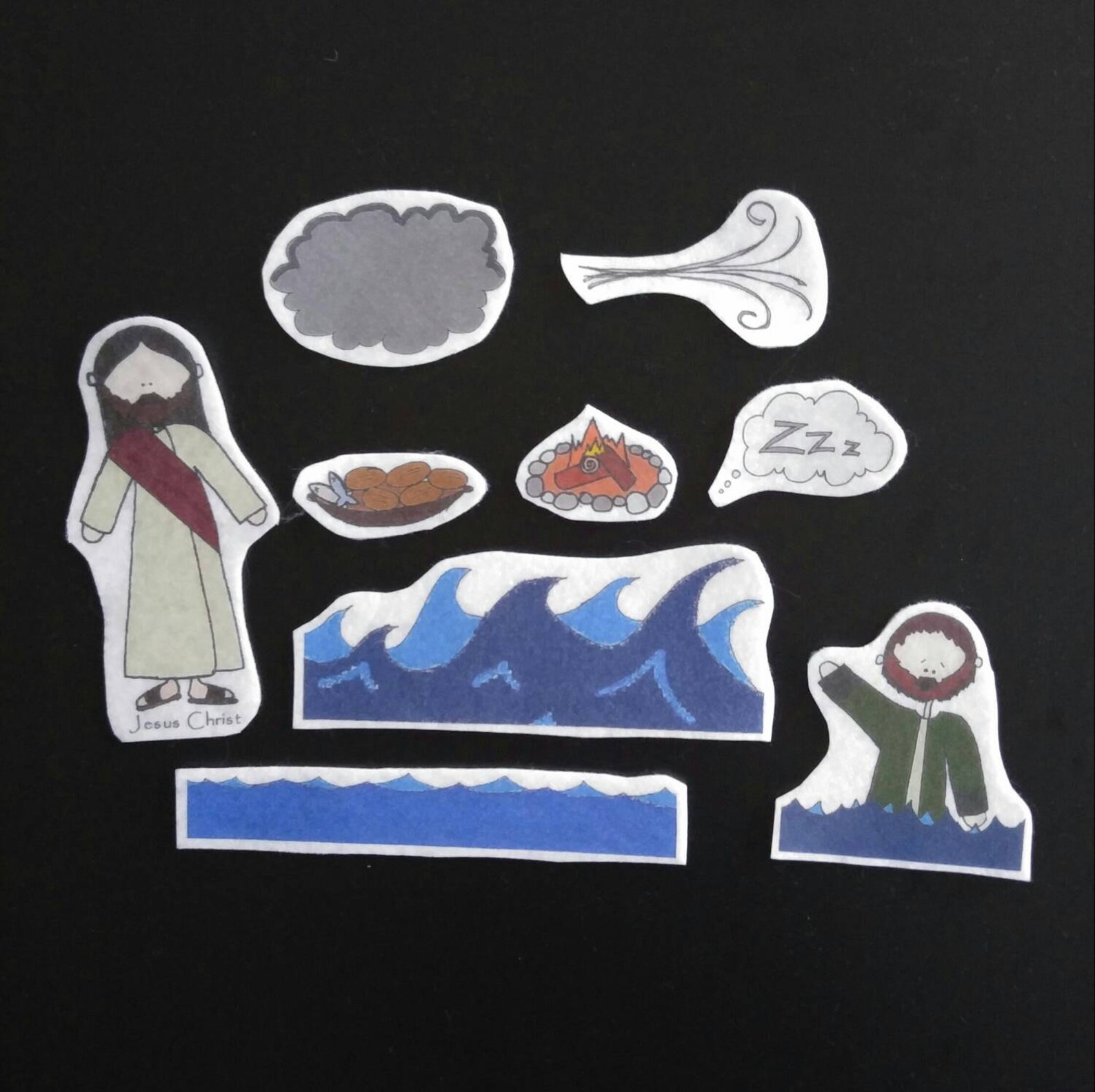 Jesus and His Disciples Cutouts With Laminated Story Card | Etsy