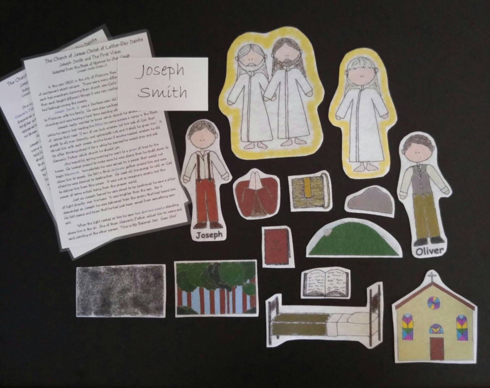 Joseph Smith Cutouts With Laminated Story Card Come Follow Me - Etsy