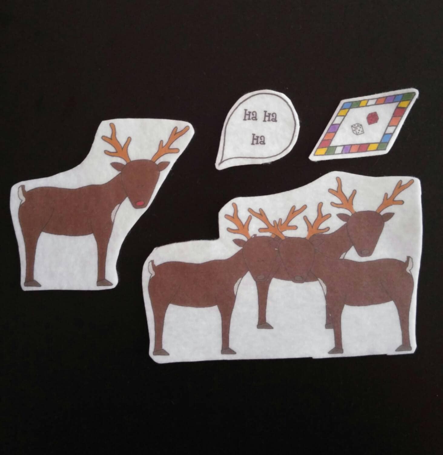 Rudolf the Red Nosed Reindeer Flannel Board Felt Story | Etsy