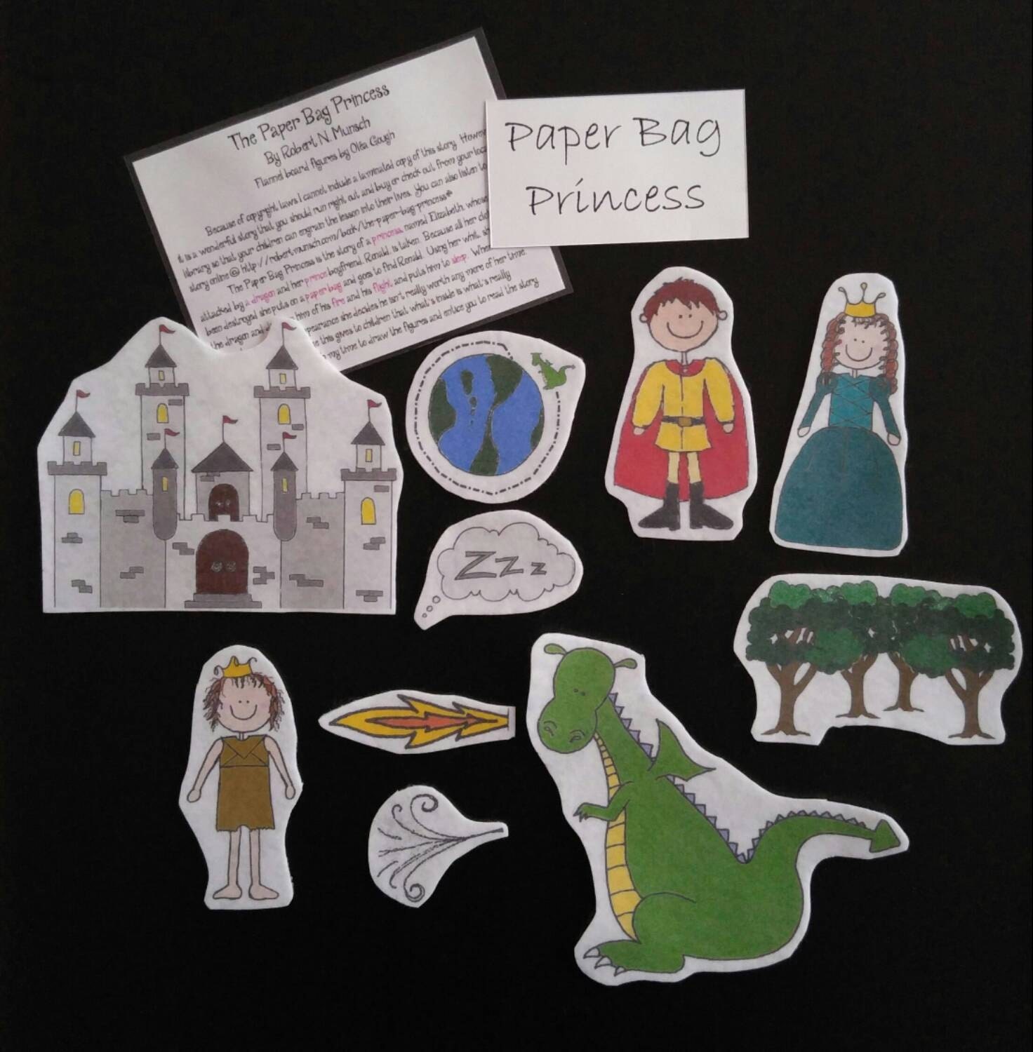 Paper Bag Princess Flannel Board Stories Felt Set: A Lesson in - Etsy