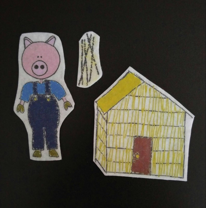 Three Little Pigs Cutouts: A Lesson in Working Hard With Story - Etsy