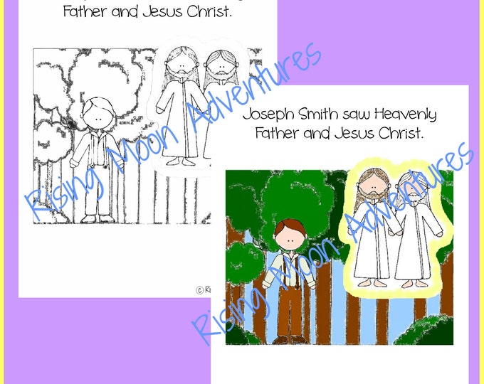 Joseph Smith Coloring Page and Colored Display Page Download - Etsy