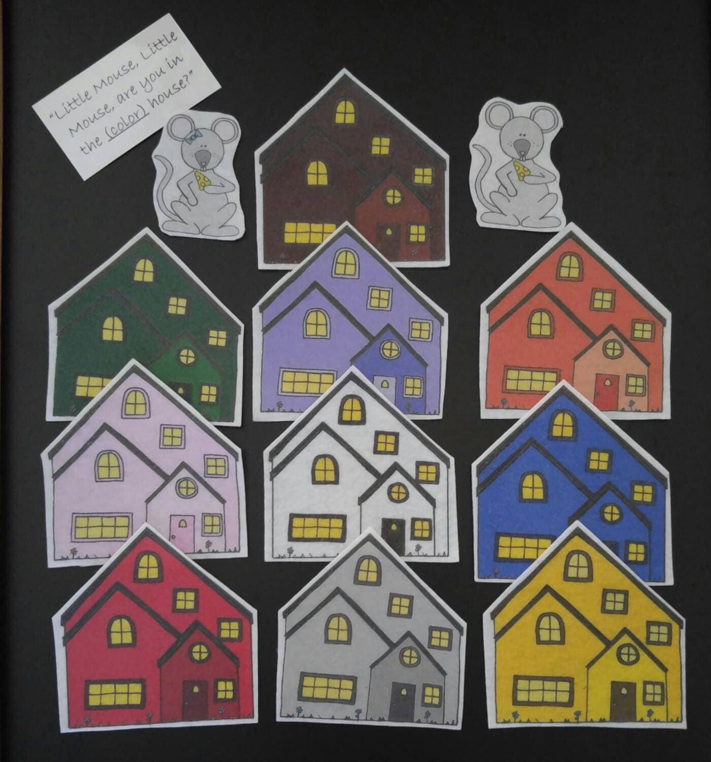Little Mouse Little Mouse Color Game Cutouts - Etsy