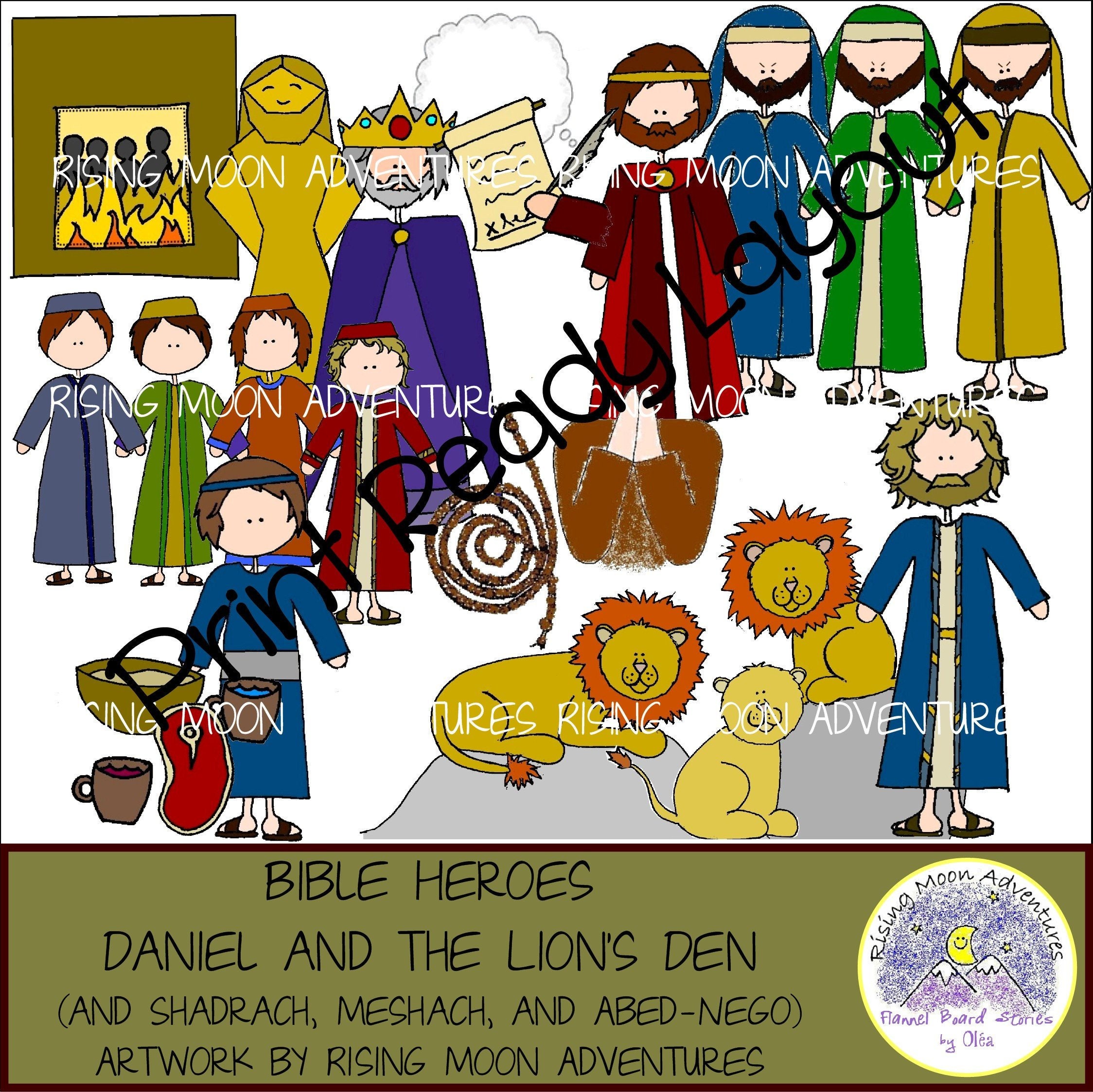 Daniel and the Lion's Den Bible Pages Download With 4 Stories - Etsy