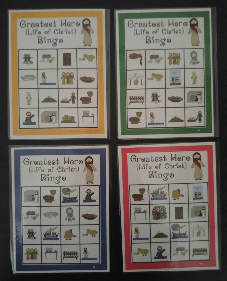 Greatest Hero life of Christ Bingo Game - Etsy