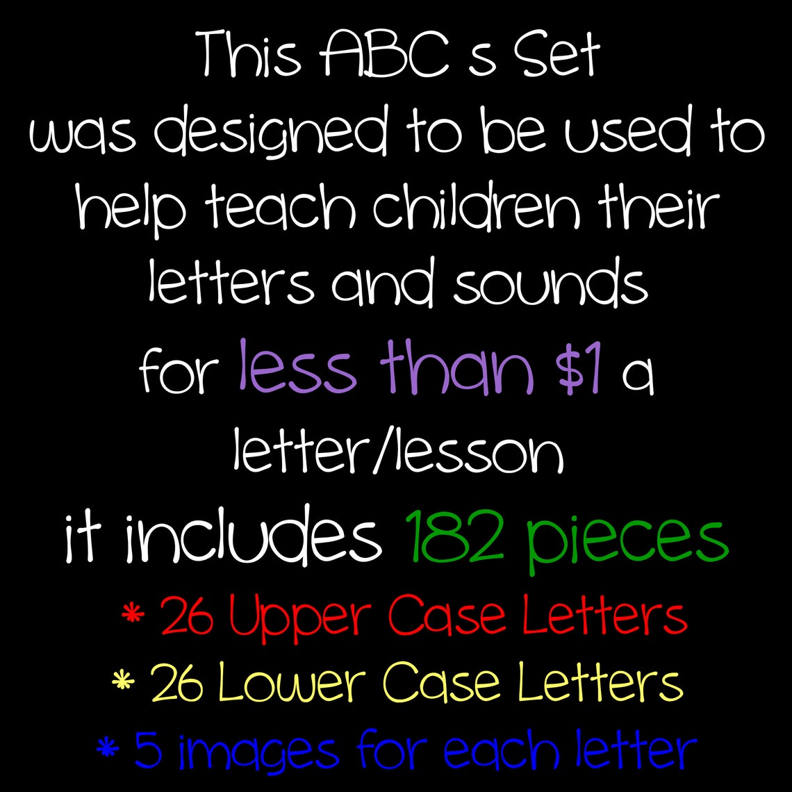 Abcs Alphabet Learning Set Download | Etsy