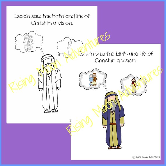 Isaiah Saw the Birth and Life of Christ in a Vision Coloring - Etsy