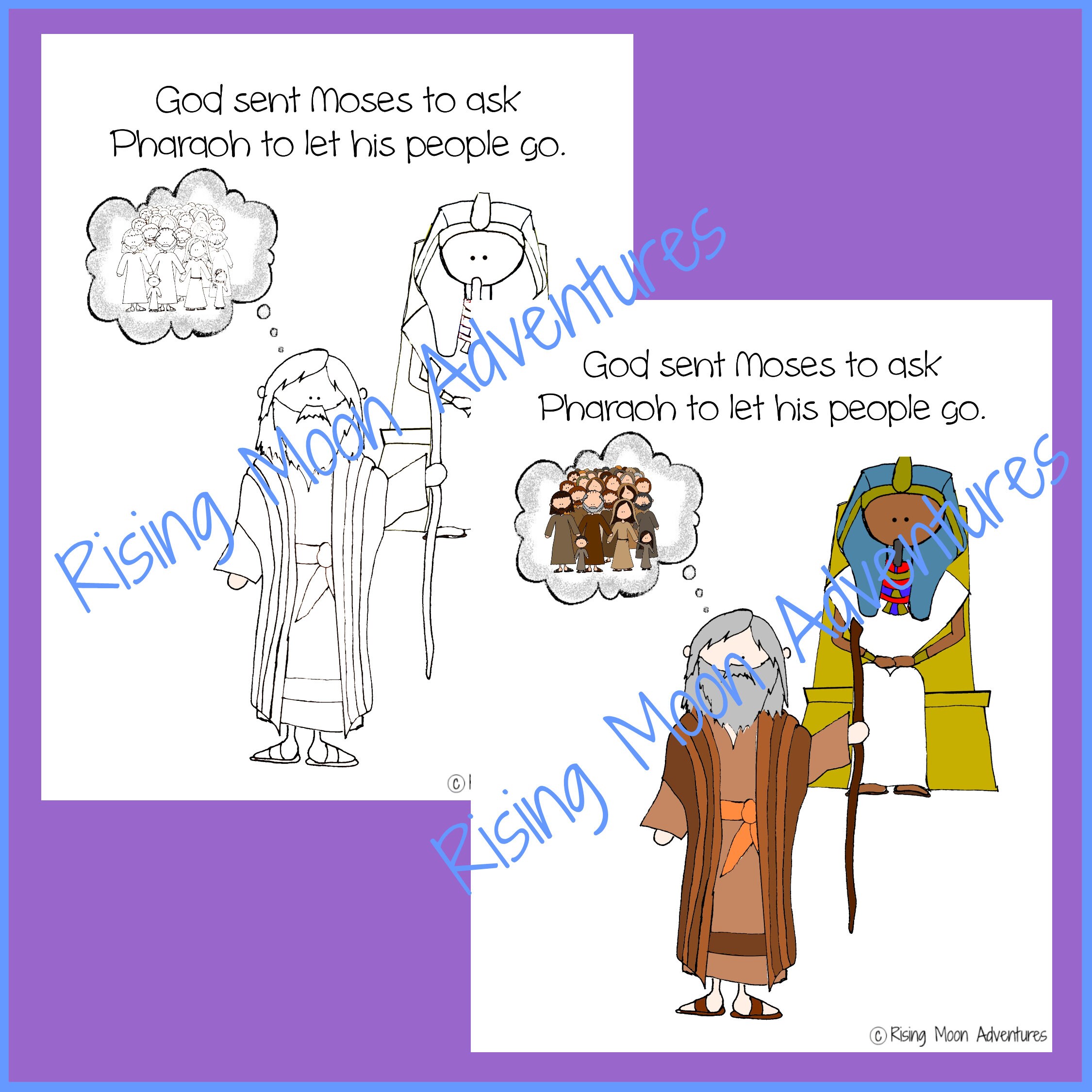 Moses And Pharaoh Coloring Pages
