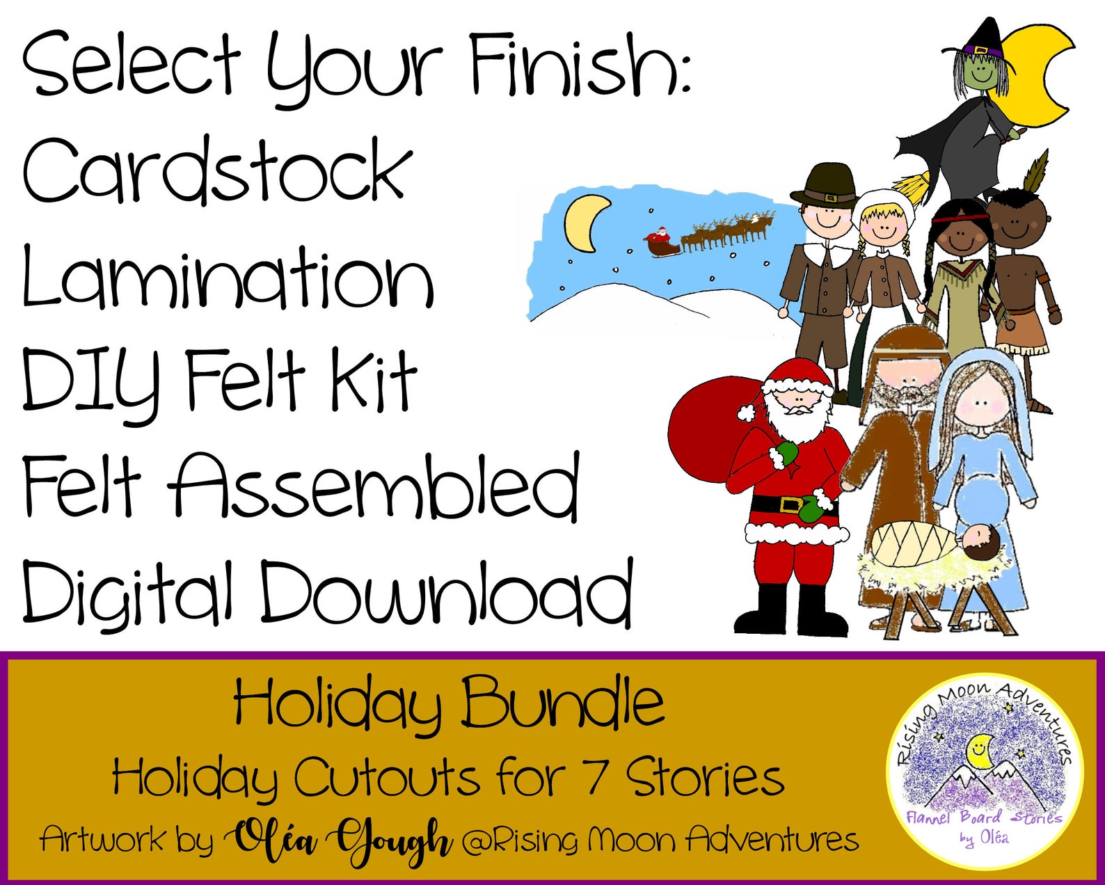 Holiday Bundle for Thanksgiving Christmas and Halloween Felt - Etsy