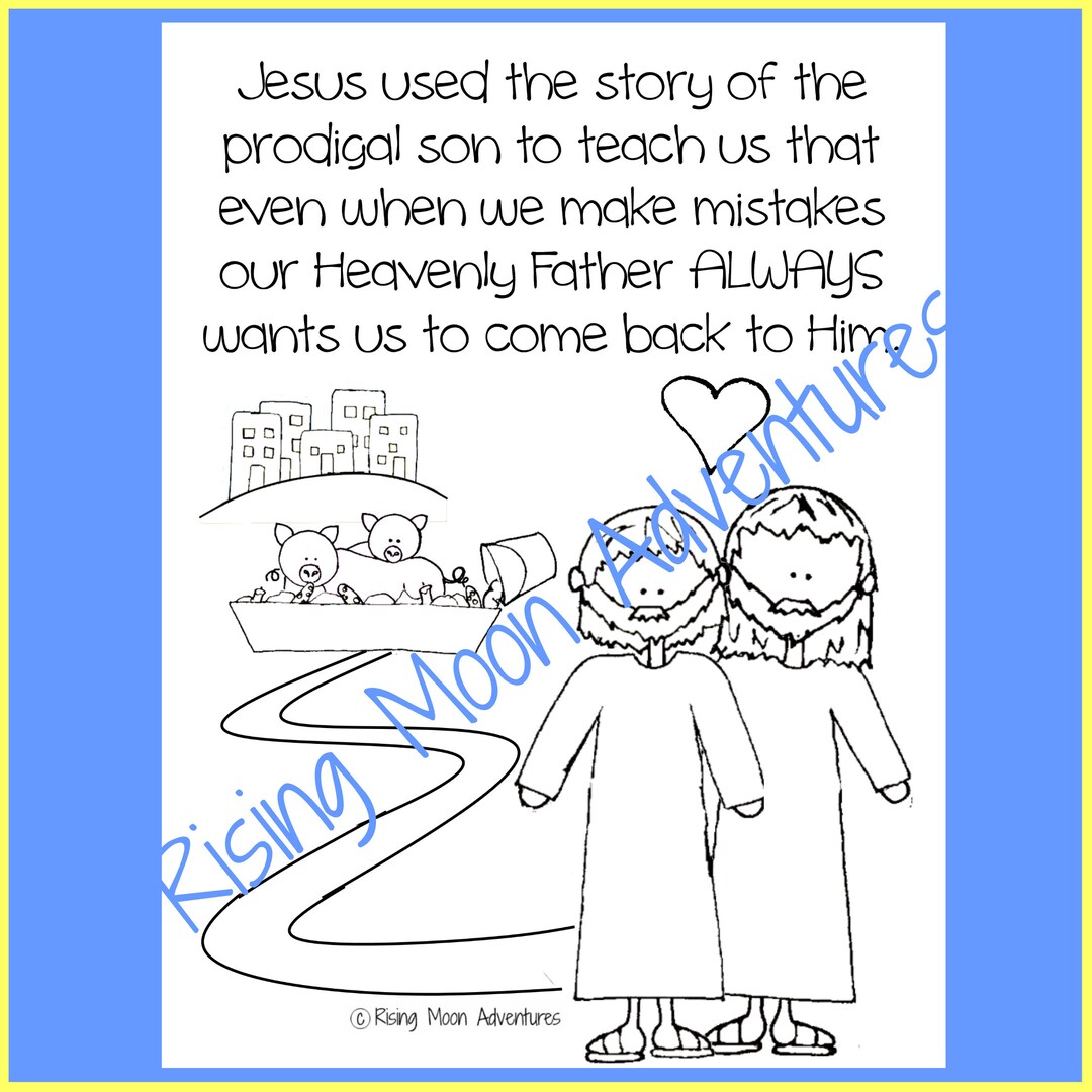 Prodigal Son Coloring Page Download - Etsy