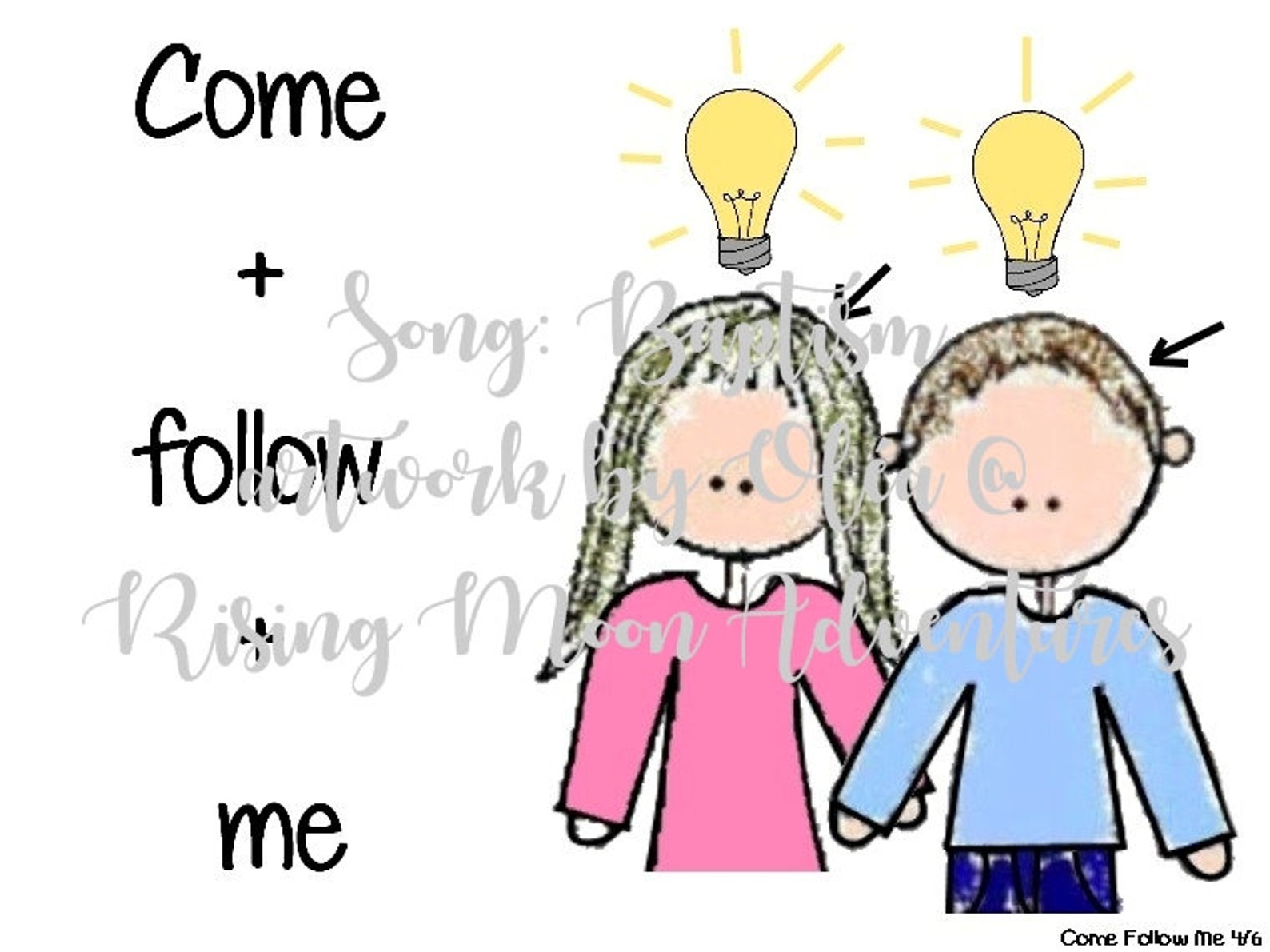 Come Follow Me 2019 Primary Song Come, Follow Me Flipchart Visual Aid ...