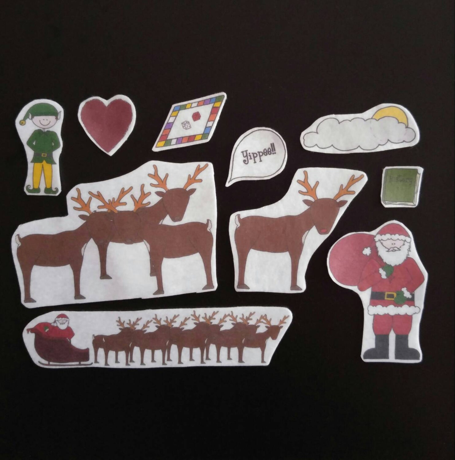 Rudolf the Red Nosed Reindeer Flannel Board Felt Story - Etsy