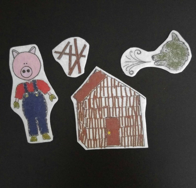 Three Little Pigs Cutouts: A Lesson in Working Hard With Story - Etsy