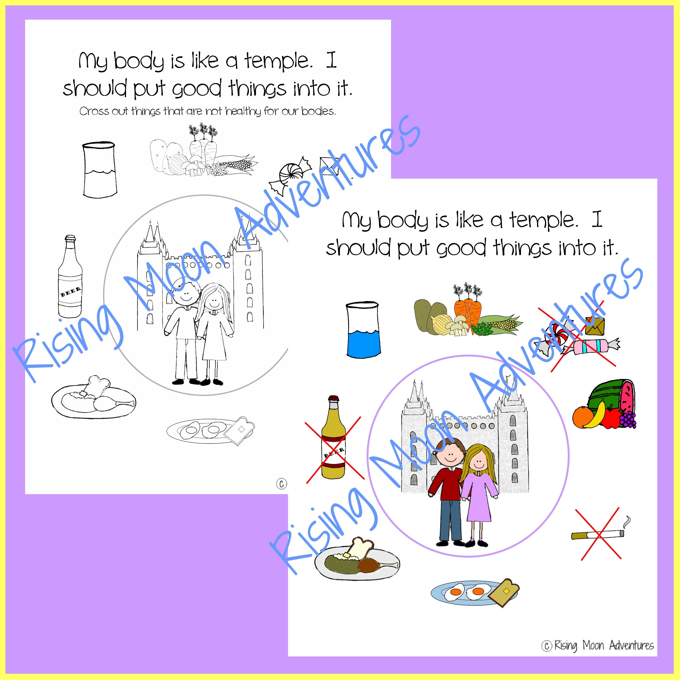 Healthy Body Coloring Pages