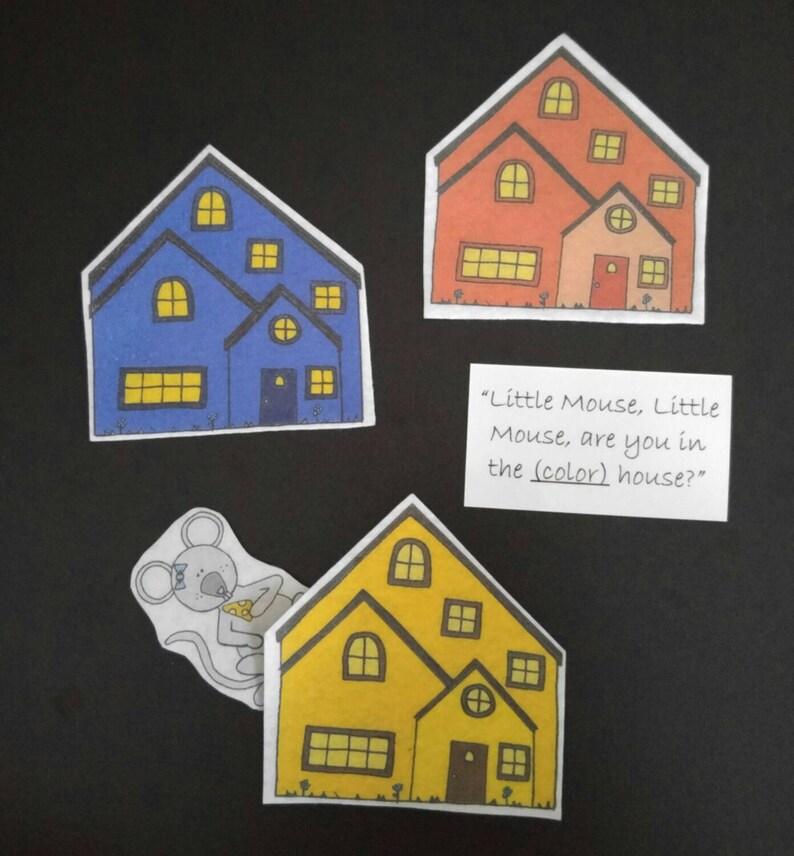 Little Mouse Little Mouse Color Game Cutouts | Etsy