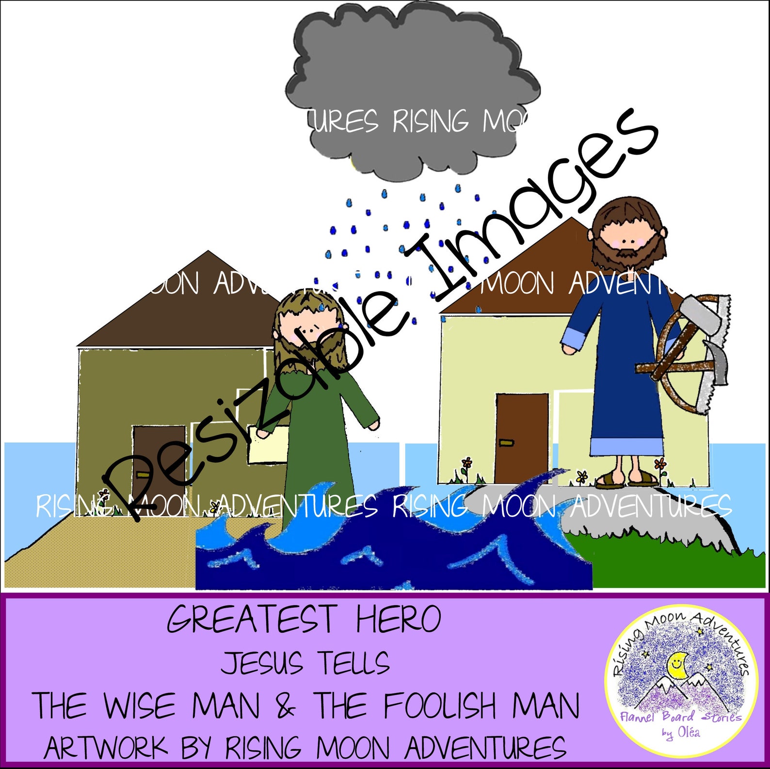 Wise Man Built His House on a Rock Bible Resizable Images Download With ...