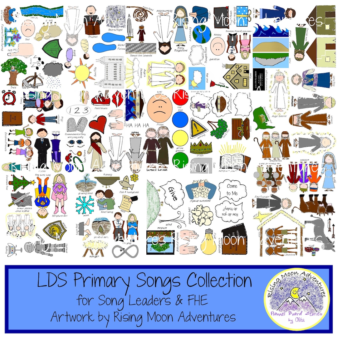 LDS Primary Songs Collection Download Visuals for 37 Songs - Etsy