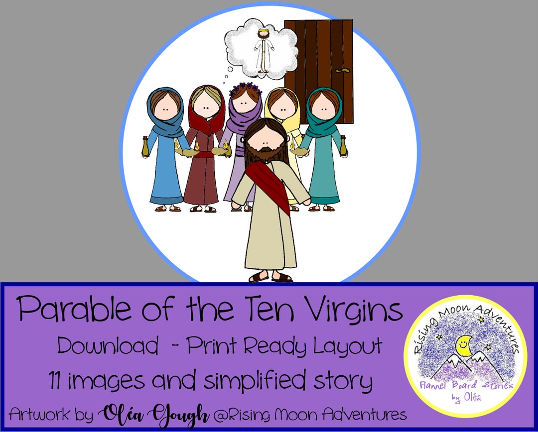 Jesus Taught the Parable of the Ten Virgins Cutouts Download With ...