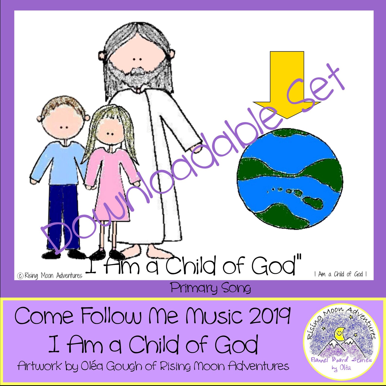 Come Follow Me Music 2019 Primary Song I Am a Child of God Flipchart ...