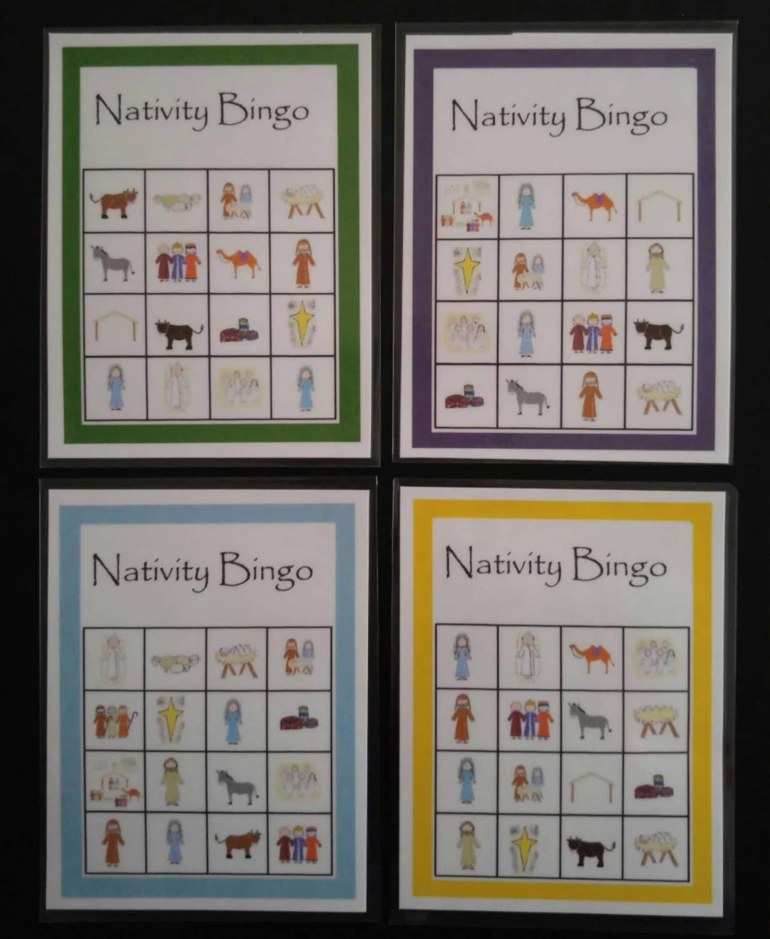 Christmas Nativity Bingo Game - Etsy