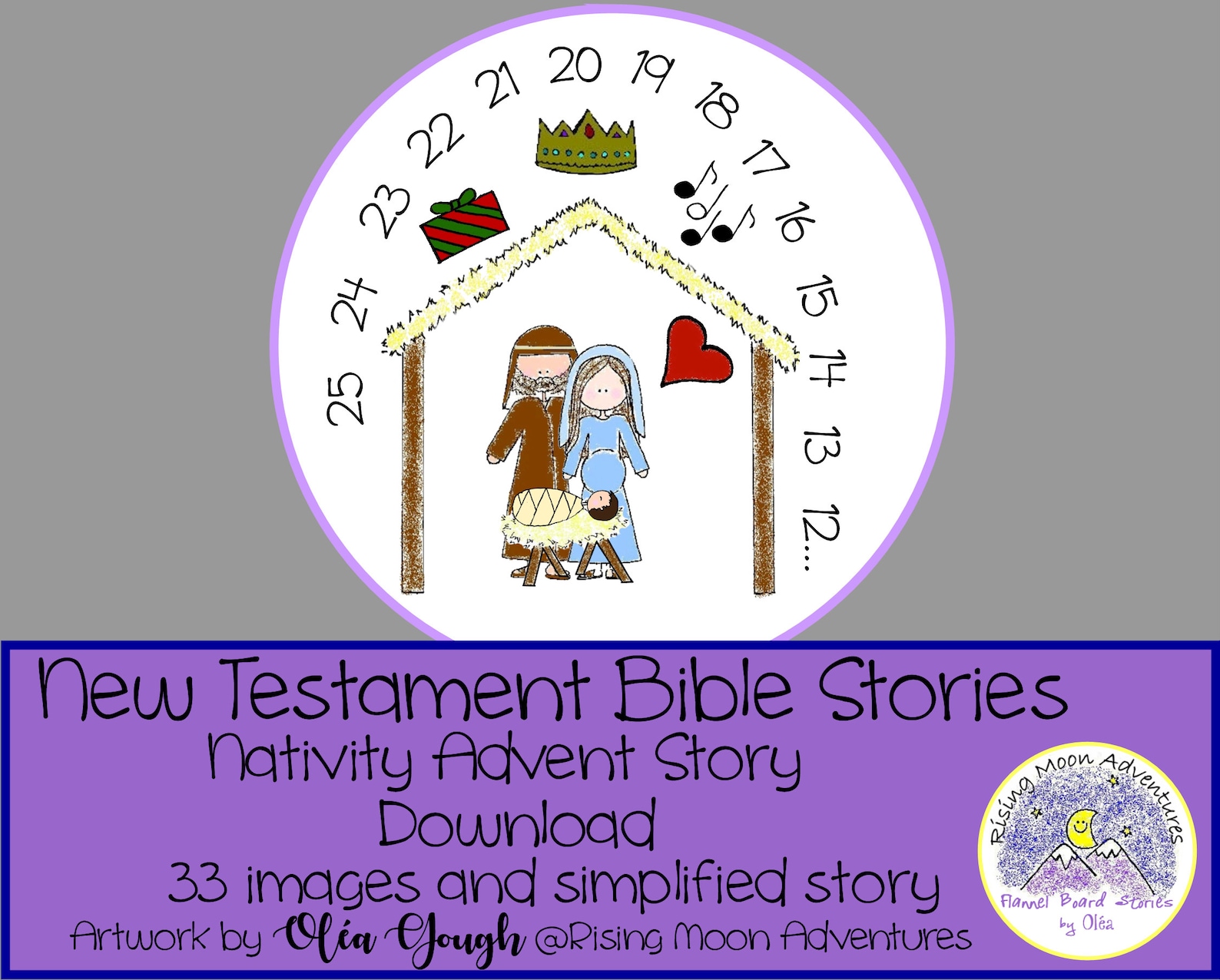 Christmas Advent Nativity Calendar Story Download - Etsy