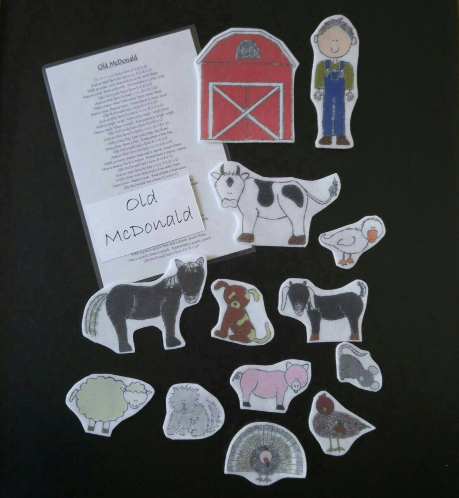 Old Mcdonald's Farm Flannel Board Stories Felt Set With | Etsy