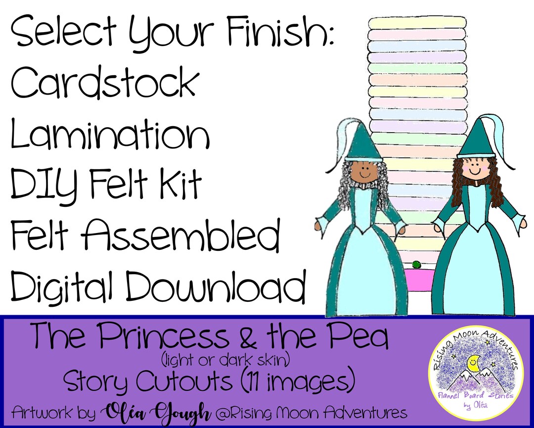 The Princess and the Pea Flannel Board Stories Felt Set With Story Card ...