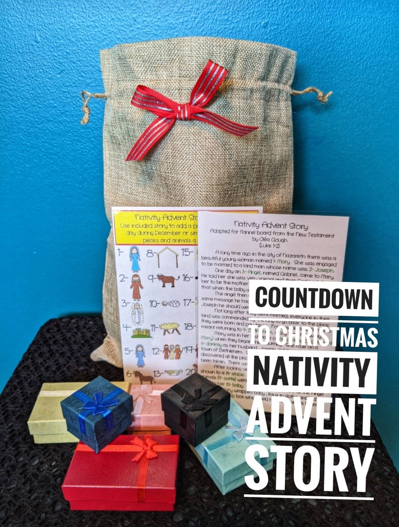 Countdown to Christmas Nativity Advent Calendar With Story Card Felt ...