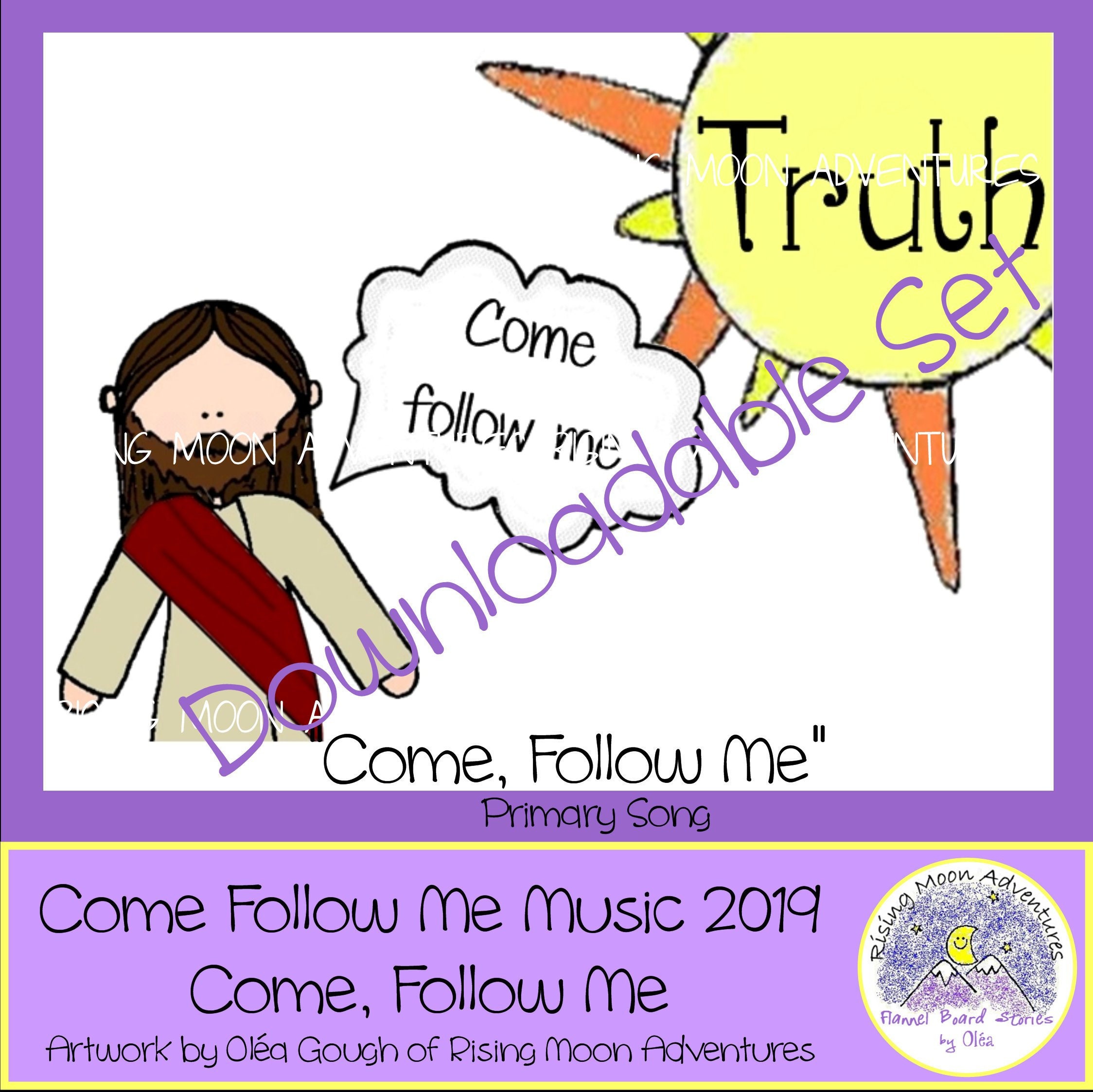 Come Follow Me 2019 Primary Song Come, Follow Me Flipchart Visual Aid ...