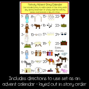 Christmas Advent Nativity Calendar Story Download - Etsy
