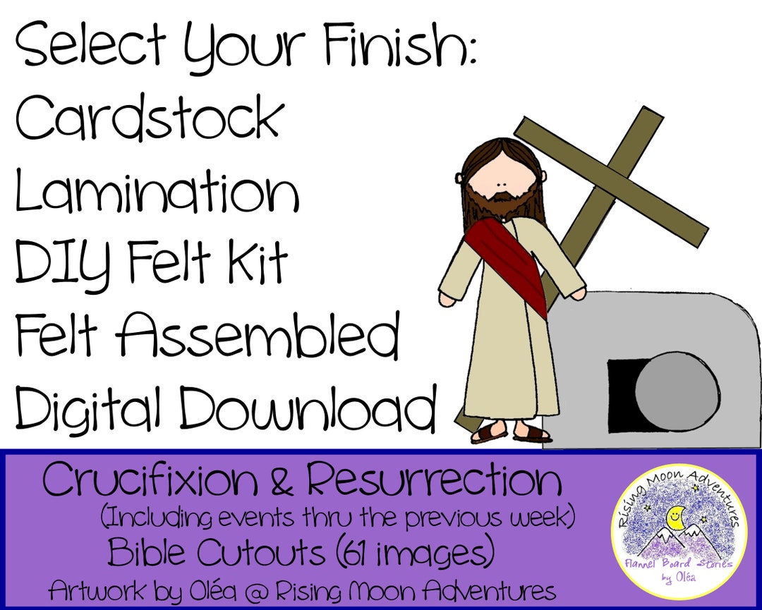 Resurrection of Jesus Christ Cutouts With Laminated Story Card ...