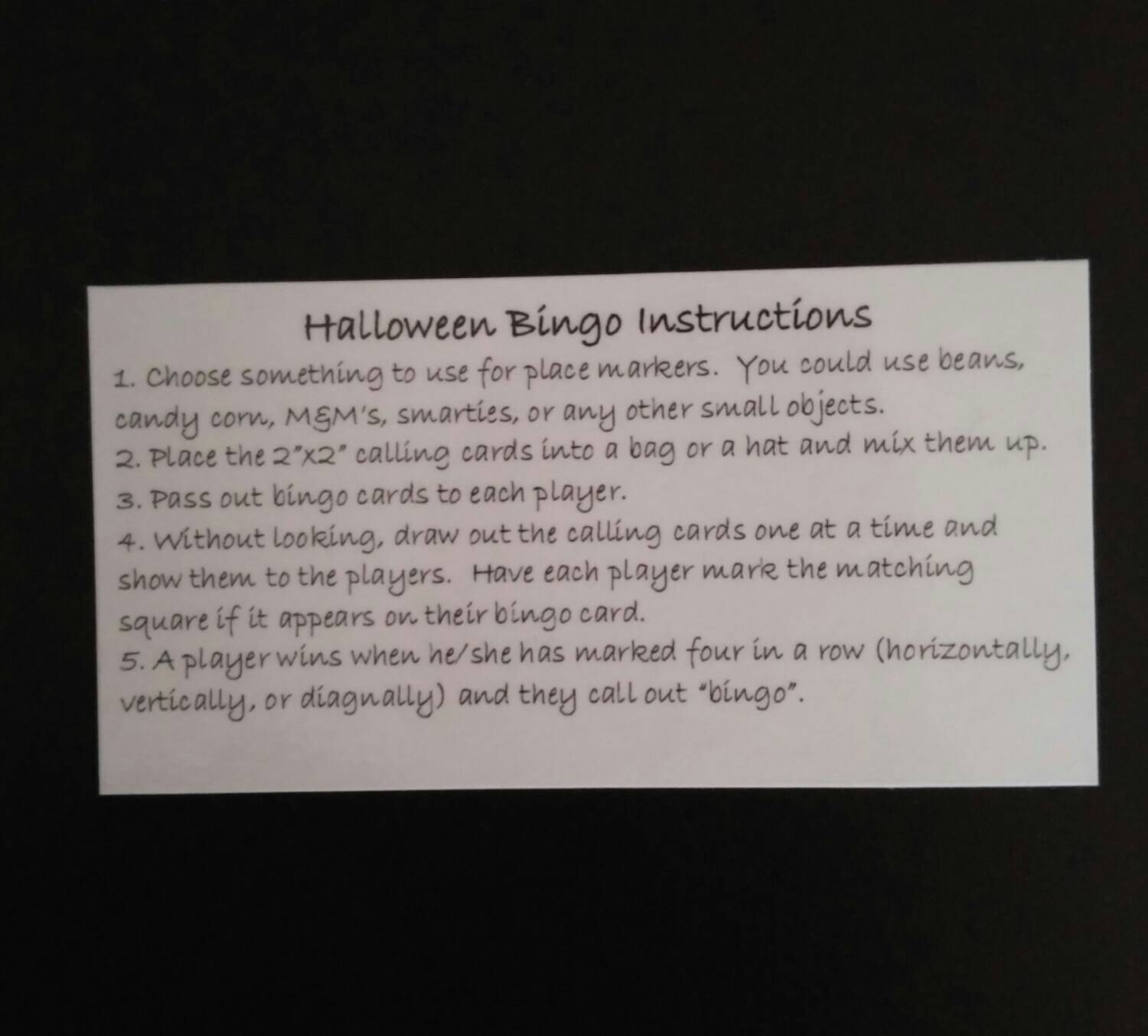 Halloween Bingo Game | Etsy