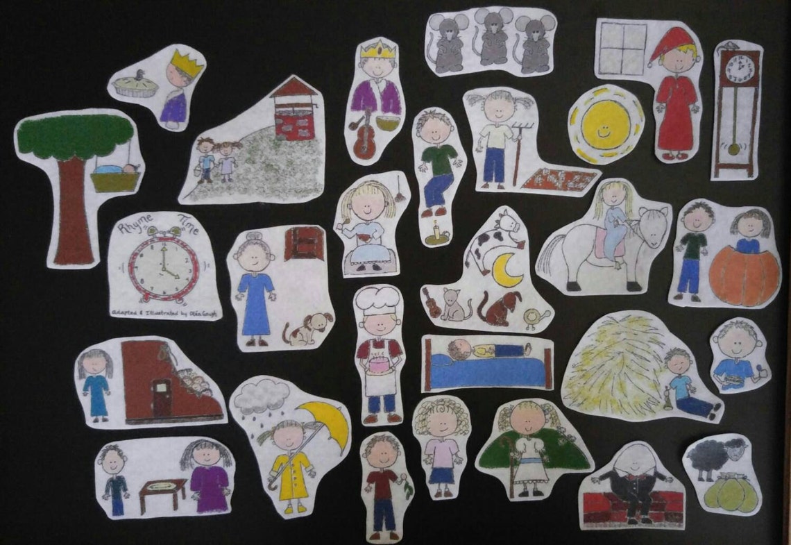 Nursery Rhymes Flannel Board Stories Felt Set With Story Card - Etsy