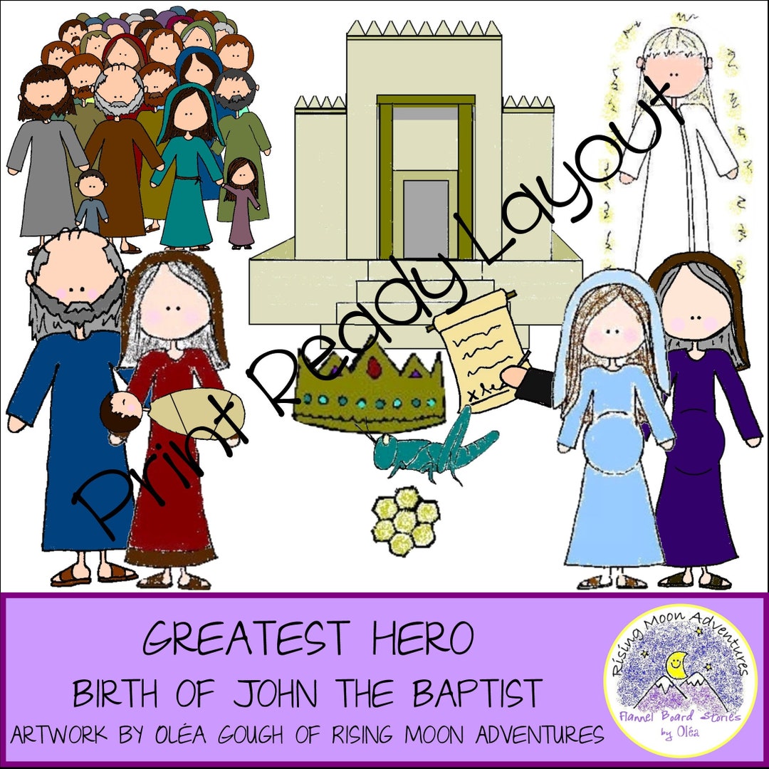 Birth of John the Baptist Bible Pages Download With Story - Etsy
