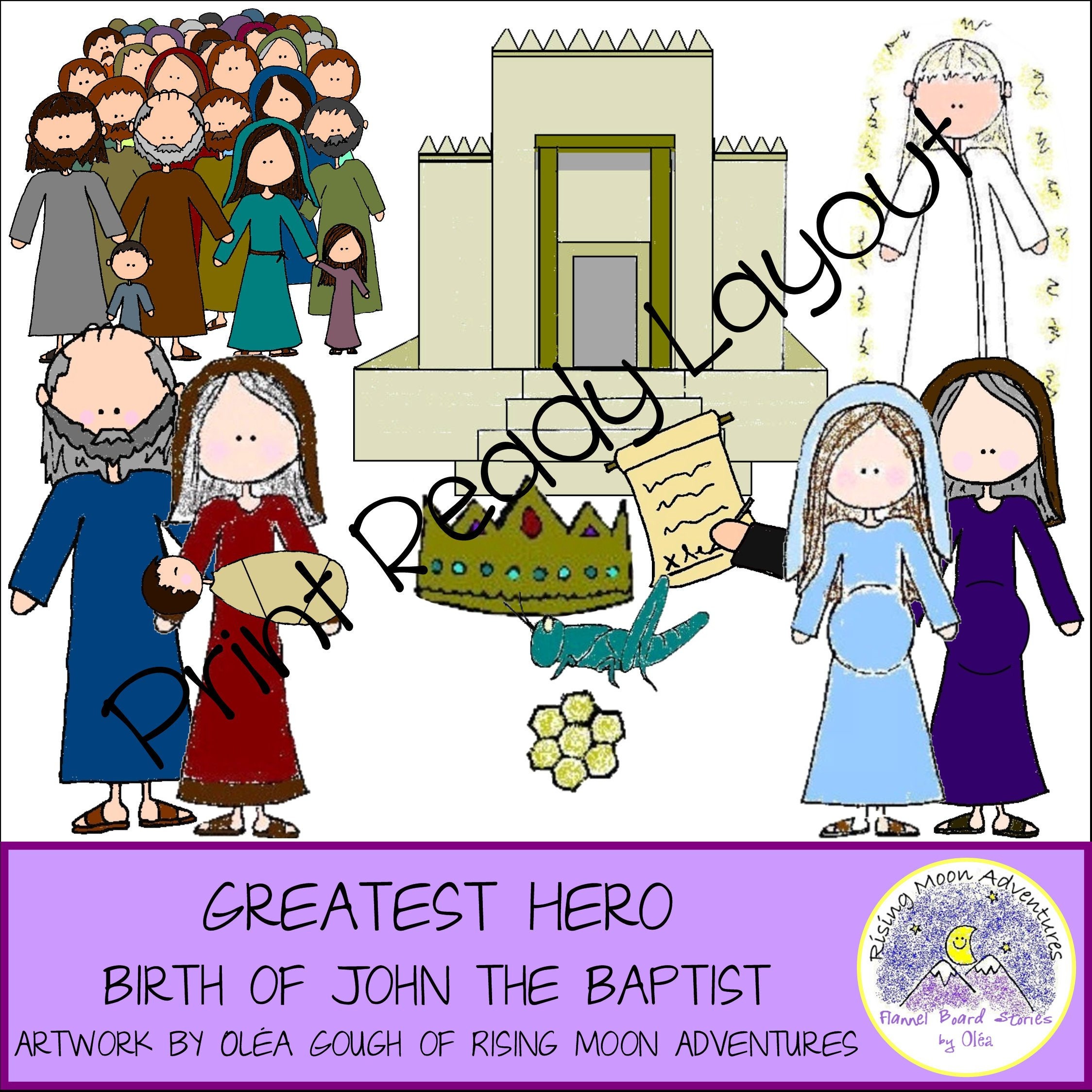 Birth of John the Baptist Bible Pages Download With Story - Etsy