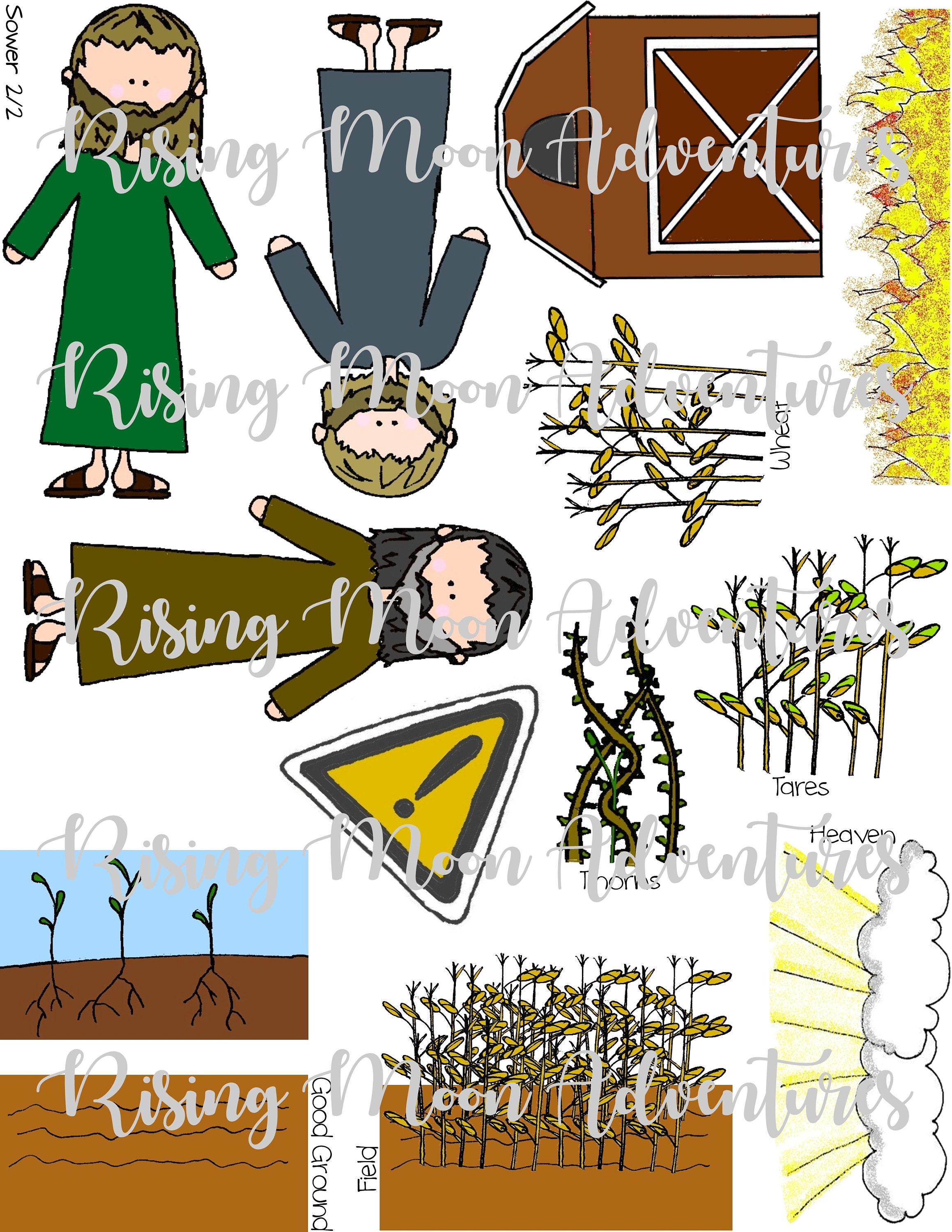 The Parable Of The Sower The Wheat And The Tares And The Two Etsy