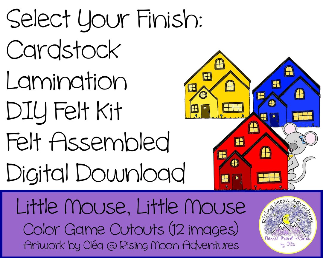 Little Mouse Little Mouse Color Game Cutouts - Etsy