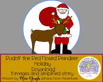 Rudolf the Red Nosed Reindeer Flannel Board Felt Story | Etsy