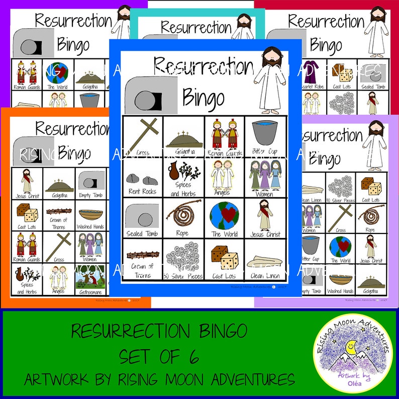 Resurrection Bingo Game Set of 6 - Etsy