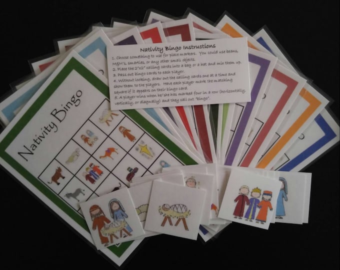 Christmas Nativity Bingo Game - Etsy