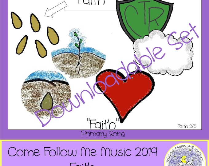 Come Follow Me 2019 Primary Song Faith Flipchart Visual Aid Digital ...